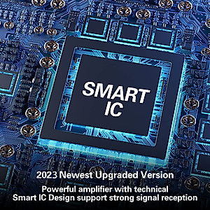 2025 TV Antenna - Amplified HD Digital TV Antenna Indoor Booster 580+ Miles Long Range - HDTV Antenna for Smart TV Free Local Channels 4K HD 1080P All TV's VHF UHF - 36ft Coax Cable