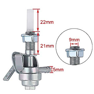 Savior 3pcs M10 x 1.25 Gas Tank Fuel Switch Valve Pump Petcock for Honda EU1000i EU2000i EU3000i Yamaha EF2000iSv2 EF6300iSDE EF2400iSHC Generator 28-1783-V
