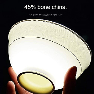 GagalU Dinnerware Set,52 Pieces Ceramics Phnom Penh Plates Bowls Combination Bone China Embossed Pattern Dinnerware Set for Banquet