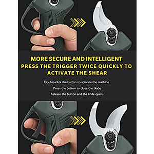 NOVAPLUS Cordless Pruning Shears, 20V Electric Pruner with Two 2000mAh Lithium-Ion Batteries, 30mm(1.2") Power Pruner Shears for Gardening