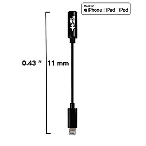 Mic-Lock Lightning with Sound Pass - Audio and Data Security Privacy Protector - Lightning to 3.5mm Headphone Adapter (Single Pack)