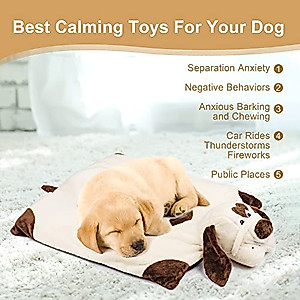 Moropaky Heartbeat Toy for Puppy, Doy Plush Toys for Anxiety Relief Behavioral Training Aid Toy for Dog Calming Sleeping Soother Cuddle