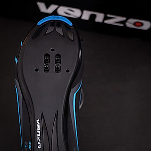 Venzo Bike Bicycle Women's Ladies Cycling Riding Shoes - Compatible with Peloton, Look Delta & for Shimano SPD-SL - Perfect for Road Racing Indoor Exercise Bikes 40