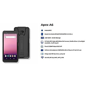 Minno Apex 6" Rugged Android Handheld Tablet with Scanner (6")