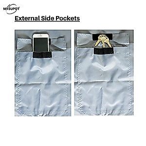 MYSUPOT 40"x7"x7" Replacement Bag for Folding Camping Chair, Camp Chairs, Foldable, Portable, Hammock, Yoga Mat, Beach Chair, Umbrella, Tent Bag 420D Oxford Polyester Fabric w/Side Pockets (Gray, M)