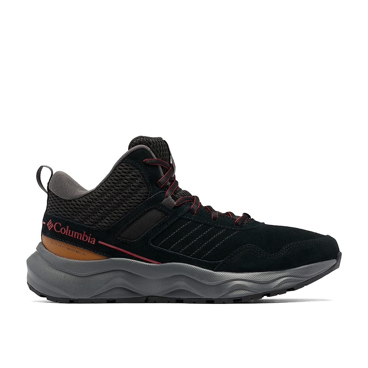Columbia Men's Plateau Venture Mid, Black/Red Element, 11.5