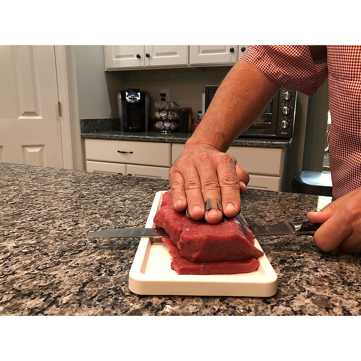 Adjustable Meat Slicer Cutting Board Knife Set with Recipe Book on How to Make and Cure Beef Venison and all types of Jerky