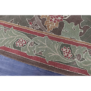 USA RUG Old Hand Made Pattern William Morris Cecil Green Traditional Oriental Style 100% Woolen Area Rugs (8 ft x 10 ft)