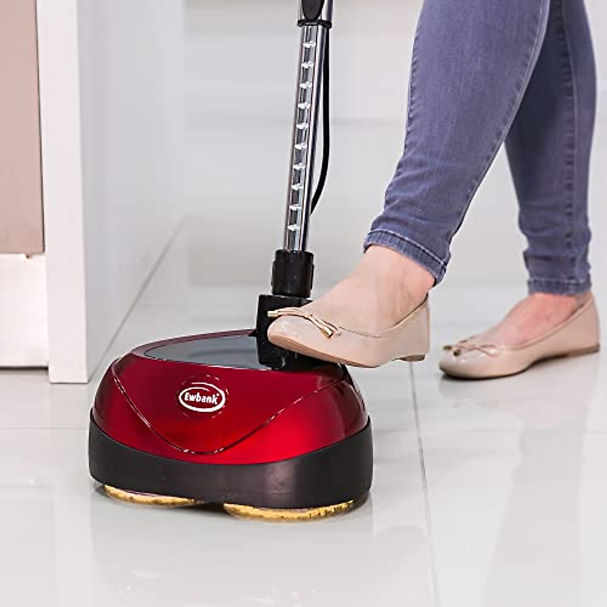 Ewbank EP170 All-In-One Floor Cleaner, Scrubber and Polisher, Red Finish, 23-Foot Power Cord