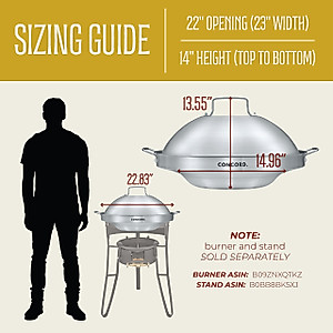 CONCORD Stainless Steel 8 Piece 22" Comal Cookware Set. Comales Discada Set