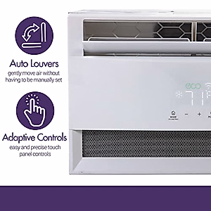 Freonic Energy Star 6,000 BTU 115V Window Air Conditioner & Dehumidifier with Remote Control, Window AC Unit for Apartment, Dorm Room & Small/Medium Rooms up to 250 Sq. Ft. in White