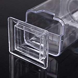 kekafu Cotton Pads Holder Organizer Clear Acrylic Cosmetic Cotton Pad Container Square Makeup Organizer Cosmetic Pads Container with Lid for Bathroom Home Office