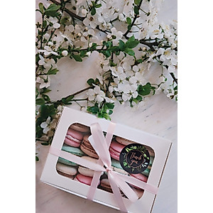 by Mich 1.5 Inch Thank You Stickers, Roll of 500 pc,3Designs |Thank You Stickers for Small Business, Wedding and Holiday |Pink, Black Thank You Labels with Greenery Boho Handwritten Rose Gold Font