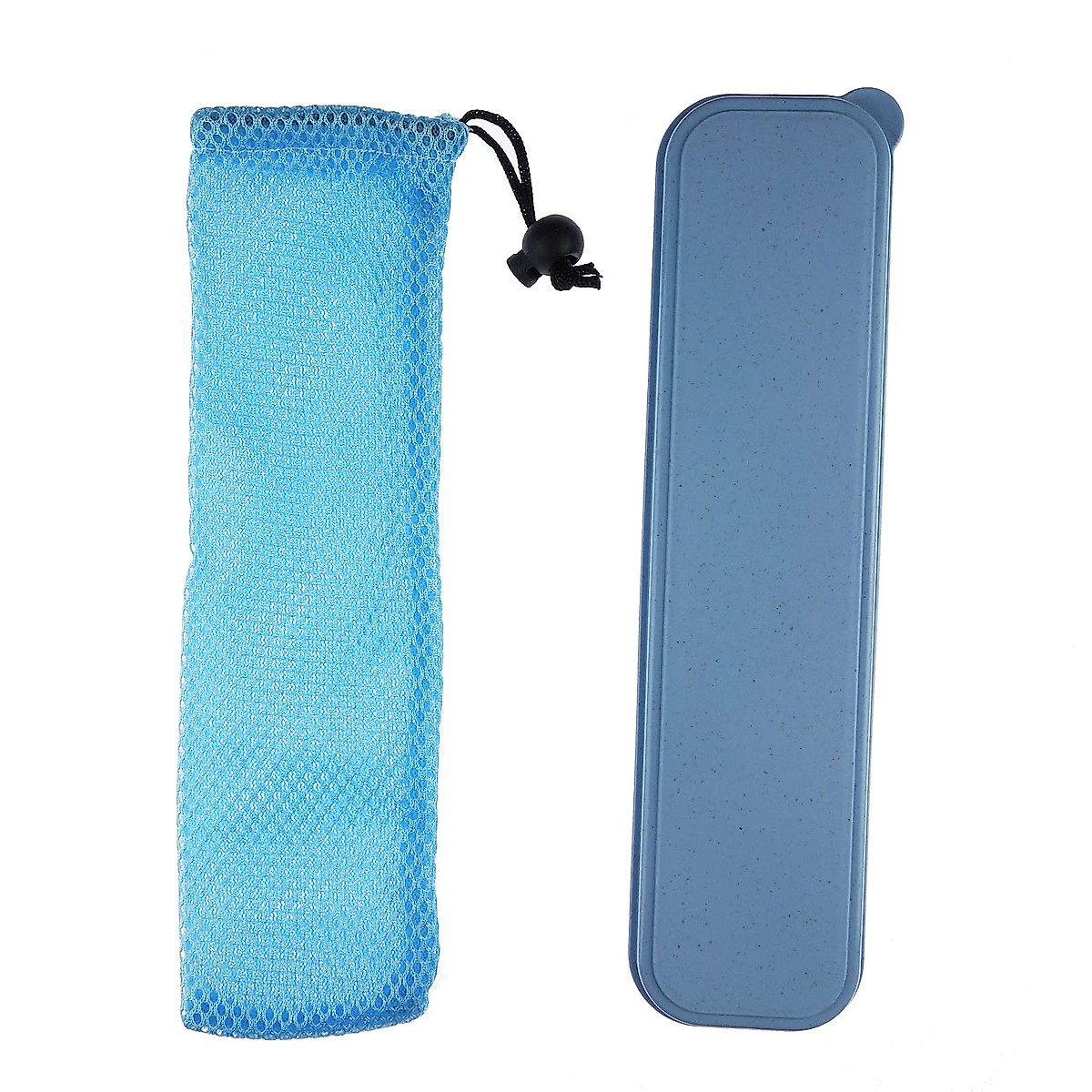 Zelerdo 4 Pack Portable Travel Tableware Storage Box Case for Cutlery Kit (Blue Green Beige Pink)