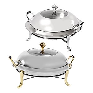 Catering Stainless Steel Chafer Chafing Dish Set 3.17QT Buffet Party Food Warmer with Lid and Chafing,Fuel Holder for Kitchen Party Dining Buffet (Sliver)