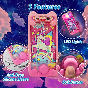 KOIJUMP Handheld Water Ring Toss Games,3 Packs,Travel Toys,Road Trip Essentials Kids,Retro Toys,Game Aqua Toy for Kids and Adults (Unicorn)