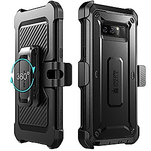 SUPCASE Unicorn Beetle Shield Series Case Designed for Galaxy Note 8, with Built-in Screen Protector Full-Body Rugged Holster Case for Galaxy Note 8 (2017 Release) (Black)