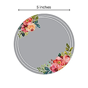 Canopy Street Vibrant Floral Round Magnetic Locker Mirror / 5" Diameter Stylish Locker Décor/Shatterproof Durable Teen Girl School Locker Accessory/Made in The USA