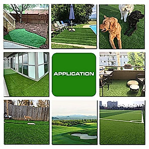 XLX TURF Realistic Artificial Grass Rug Indoor Outdoor - 3ft x 5ft, Thick Synthetic Fake Grass Dog Pet Turf Mat for Garden Lawn Landscape