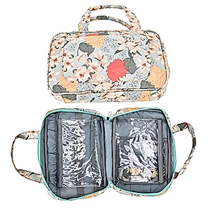 Zerodis Crochet Hooks Bag, Large Capacity Knitting Needles Storage Bag Portable Travel Storage Cases Organizer for DIY Circular Knitting Needles Crochet Hooks and Knitting Accessories