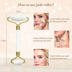 YLTNEUQER Gua Sha Facial Massage Tool & Jade Roller Set, Facial Massager for Face, Neck, Back, Arms, Legs, Eye,SPA Gifts for Women Gua Sha Facial Massager Reduce Puffiness and Improve Wrinkles