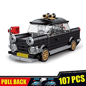 Ulanlan Pull Back Car Building Blocks Sets, Pull and Go, 3D Assembly Vehicles for Boys Building Block Car Toys Party Favor for Kids Age 6 7 8 9 10, 419 Pieces