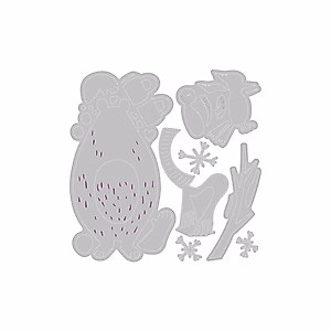 Sizzix Thinlits Die Set 8PK Cozy Winter by Tim Holtz, 665574, Multicolour