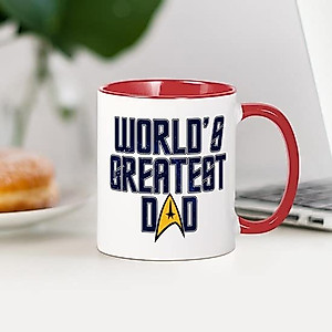 CafePress Star Trek World's Greatest Dad Mug Ceramic Coffee Mug, Tea Cup 11 oz