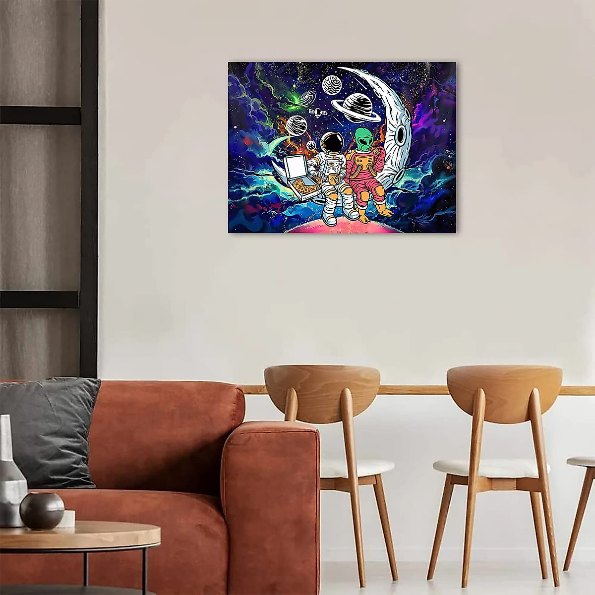 GemZono DIY Diamond Art for Adults Kids, Space Diamond Painting Kit, 5D DIY Astronaut and Alien Diamond Painting Picture Craft for Home Wall Decor (16X12 inch/ 40X30cm)