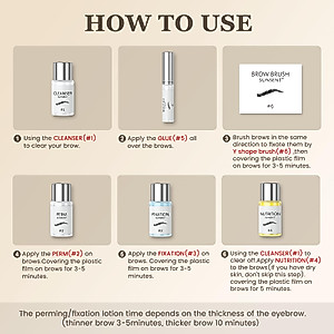 Eyebrow Lamination Kit,SUNSENT Brow Lamination Kit,Professional DIY Eyebrows Lift Styling Kit for Fuller and Messy Eyebrows,Lasting 8 Weeks,Suitable for Salon,Home Use