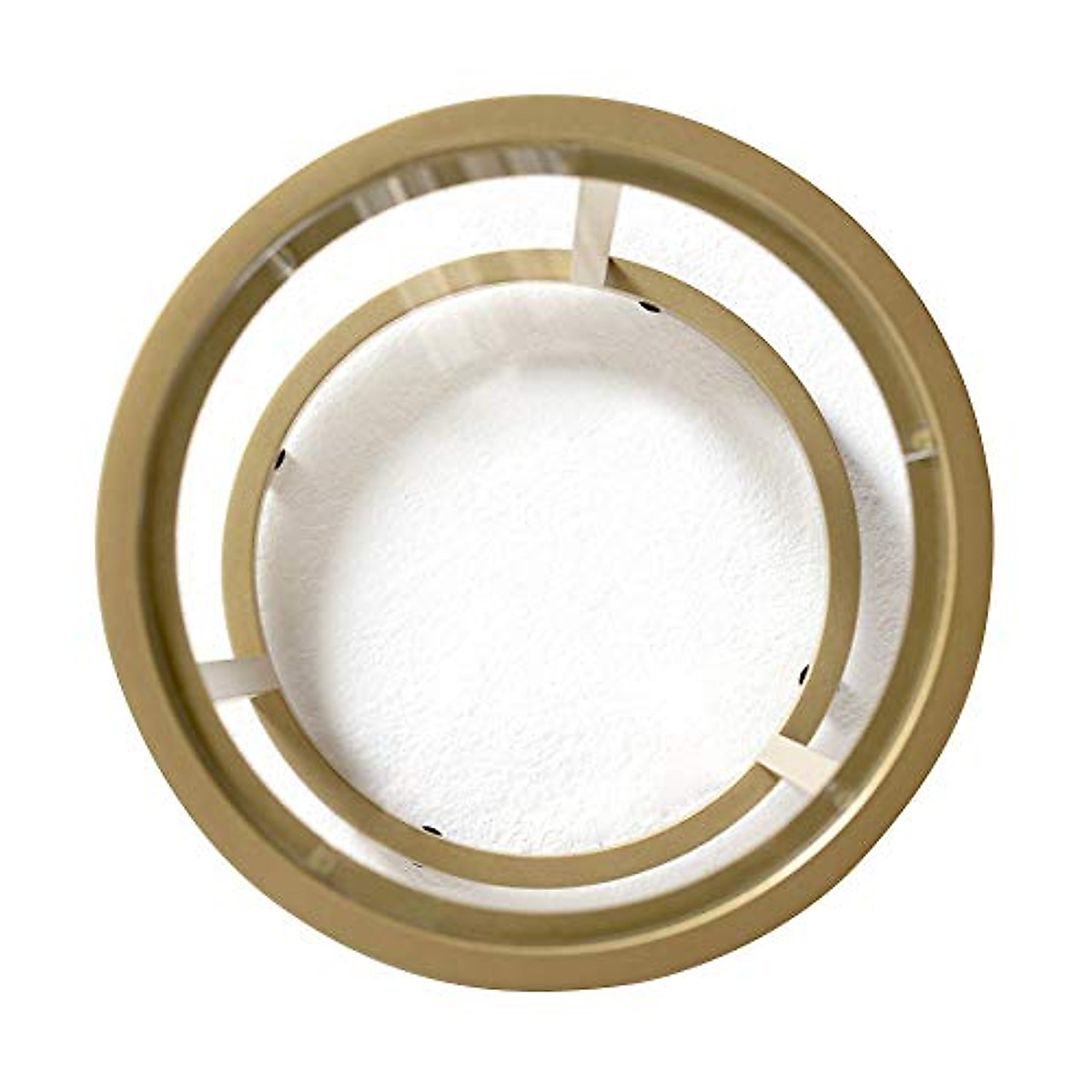 Studio Designs Home Camber Modern 20" and 14.5" Round Set of Nesting Tables in Gold/Clear Glass