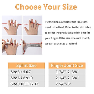 CAGSIG Oval Finger Splints, 5PCS Oval Trigger Finger Splint for Trigger/Mallet/Arthritis/Straightening, Trigger Finger Brace for Thumb Middle Pinky or Ring Finger -Size 6,7,8,9,10