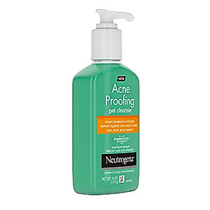 Neutrogena Acne Proofing Daily Facial Gel Cleanser with Salicylic Acid Acne Medicine, Oil-Free Acne-Fighting Face Wash, 6 oz