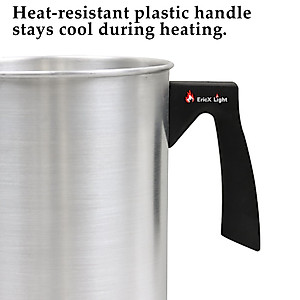 EricX Light Candle Making Pouring Pot, 4 pounds, Dripless Pouring Spout & Heat-Resisting Handle Designed Wax Melting Pot, Aluminum Construction Candle Making Pitcher