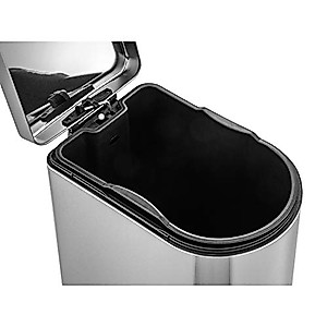 QUALIAZERO 10.6Gal Heavy Duty Hands-Free Stainless Steel Office/Kitchen Step Trash Can, Fingerprint-Resistant Soft Close Lid Trashcan, 40L / 10.6 GAL