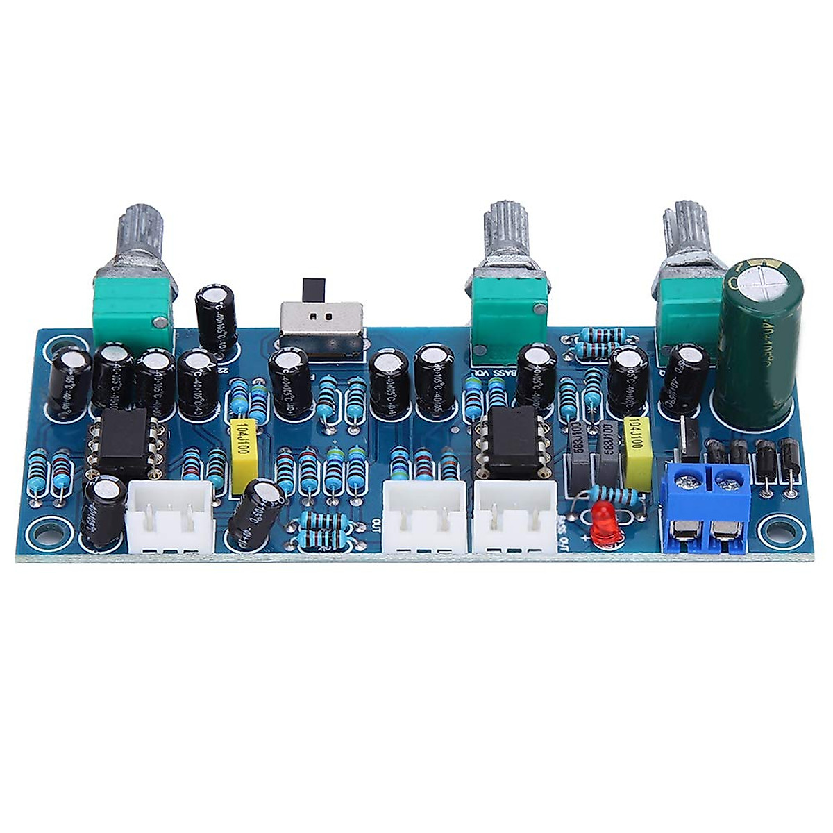 Garosa Preamp Board Digital Tuning Preamp Tone Board 2.1 Channel Subwoofer PreAmp Low Pass Filter Preamp Audio Processor Preamplifier Circuit Board