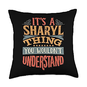 Sharyl Name Gifts By Vnz Sharyl Name Throw Pillow, 18x18, Multicolor