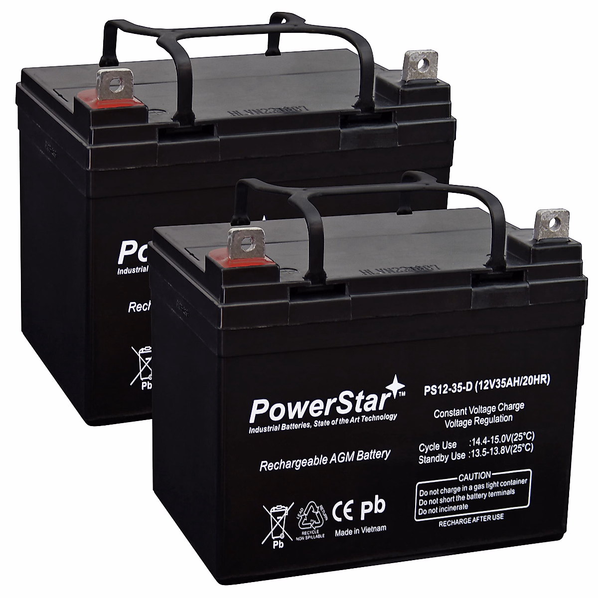 PowerStar replacement for Revo, Jazzy, Select Traveller,Select,Select 6 & 7 Power Chair Batteries PS12-35