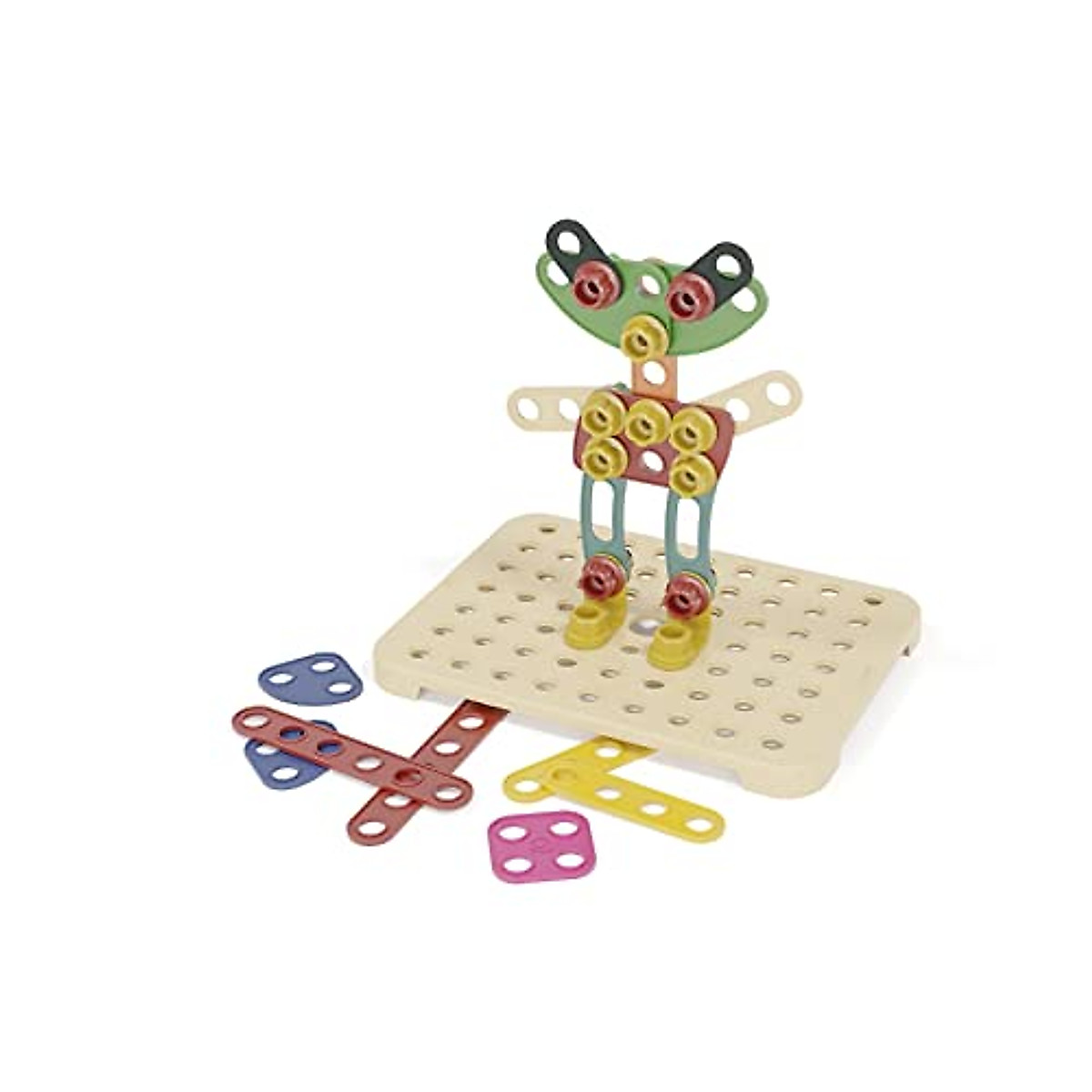 Quercetti - Tecno Jumbo PlayBio - Classic Construction and Building Toy Made with Eco-Friendly Bioplastic, for Kids Ages 3 Years +