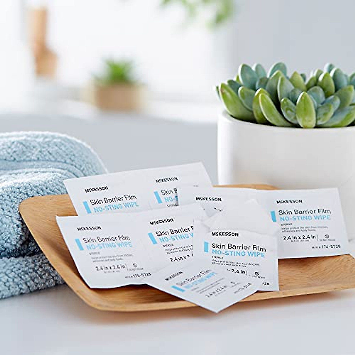 McKesson Skin Barrier Film, Sterile, No Sting Body Wipe, Individual Packet, 25 Wipes