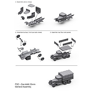 Plastic Soldier GAZ Truck 15 mm Miniature Multicolor