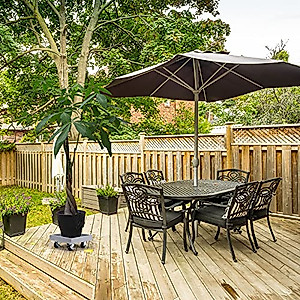 CAPRIZ Squares Plant Caddy with Wheels, 7.9 in Plastic Plant Stand with Lockable Wheels, Heavy Duty Rolling Plant Dolly Base, Large Potted Planter Cart Dolly for Flower Pot Outdoor Indoor