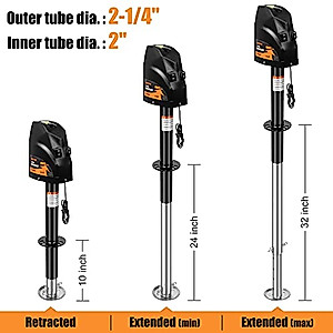 BEETRO 4000 lbs Electric Trailer Jack, Power Tongue Jack for Travel, Trailer, Camper, RV, 22" Lift, 12V DC, Black
