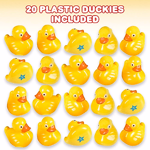 Gamie Plastic Duck Matching Game, Includes 20 Ducks with Numbers & Shapes, Memory Game for Kids, Fun Educational Learning Toys for Preschoolers, Develops Memory, Concentration, & Number Recognition
