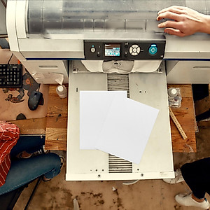 NUOBESTY 60 Sheets of Full Sheet Sticker Labels, White Matte Label Paper Printable Sticker Paper Internet Shipping Labels for Home Office Inkjet Printer