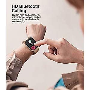 EGQINR Smart Watch (Answer/Make Call), 1.68" Fitness Tracker Smartwatch for Android iPhone with Blood Pressure Blood Oxygen Heart Rate Sleep Monitor Pedometer, IP67 Waterproof Smart Watches for Women