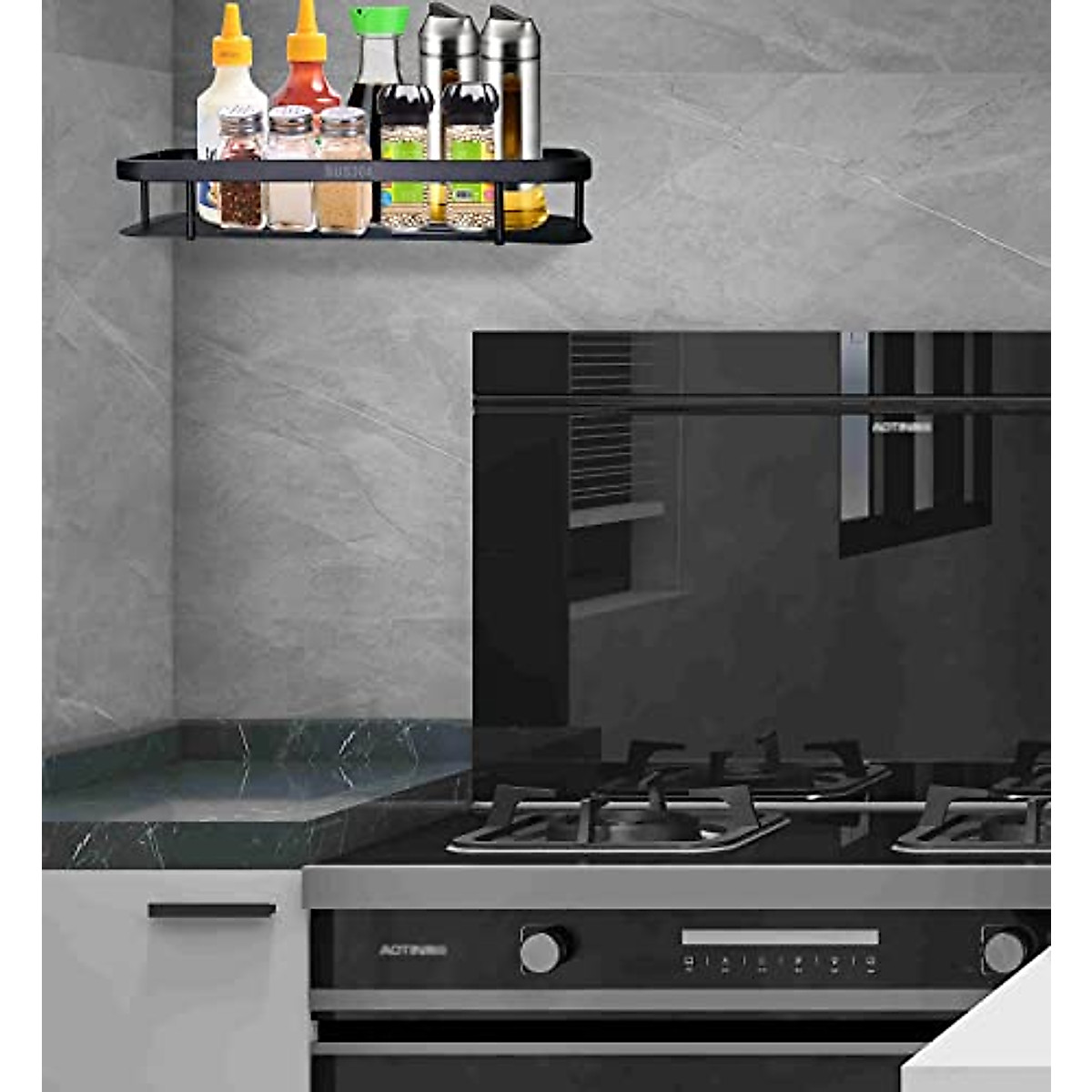 Emblshnt 2-Pack Shower Rack, Self Adhesive Shower Shelves, Shower Shelf for Inside Shower, Shower Organizer Corner Shower Caddy, Shower Racks for Inside Shower Storage, Black Shower Caddy Corner