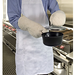 Nouvelle Legende® Cotton Quilted Terry Oven Mitts Long Lasting Heat Resistance Protection 17 Inches Set of 2