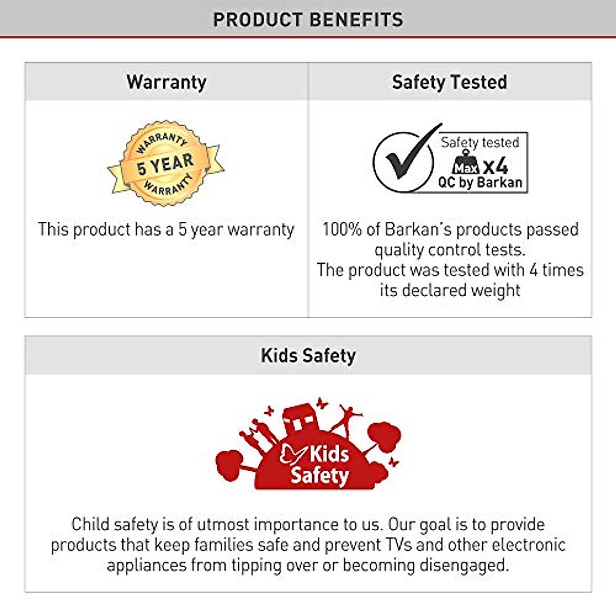 Barkan Universal Soundbar Mount, Adjustable Bracket for Mounting Above or Under The TV, Sizes 13-80 inch, Fits Most of Sound Bars Up to 14 lbs, Easy Assembly Black