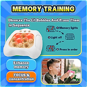 Handheld Game for Kids 6-12，4 Modes Games, A Toy Game Machine That Exercises Reaction Ability and Improves Concentration |Teens Boys & Girls Ages 3-12 Years Old & Up